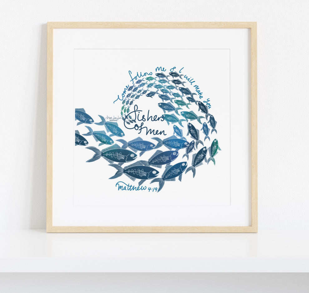 I Will Make You Fishers of Men - Matthew 4:19 | Bible Verse Art ...
